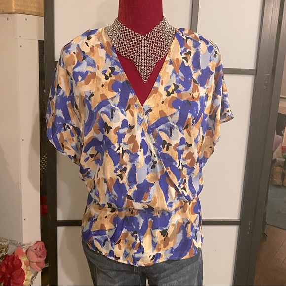 Nine West | Tops | Nine West Womens Multicolor Faux Wrap Blouse Xxl ...